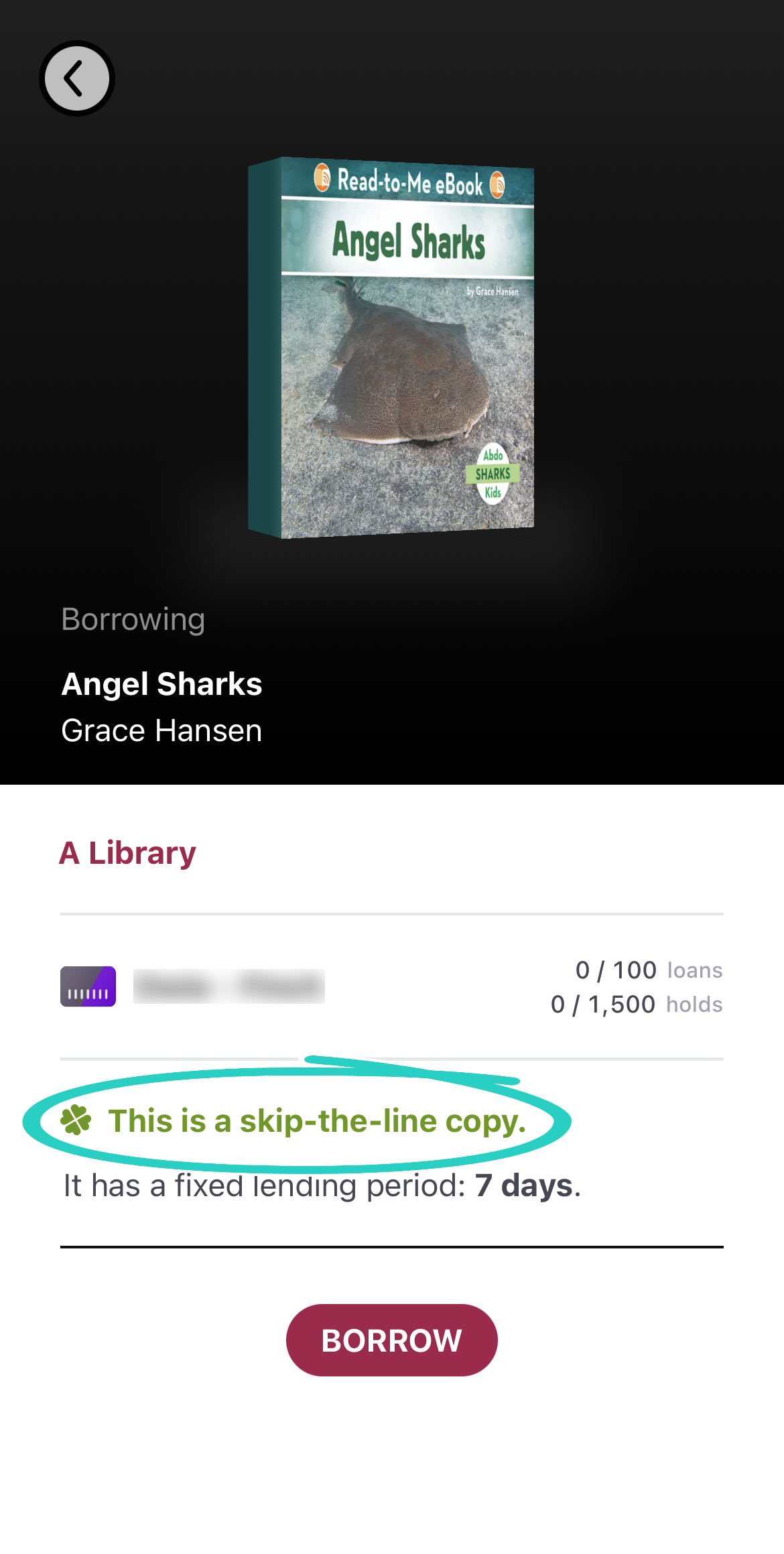 Placing a hold on a skip-the-line copy of a title