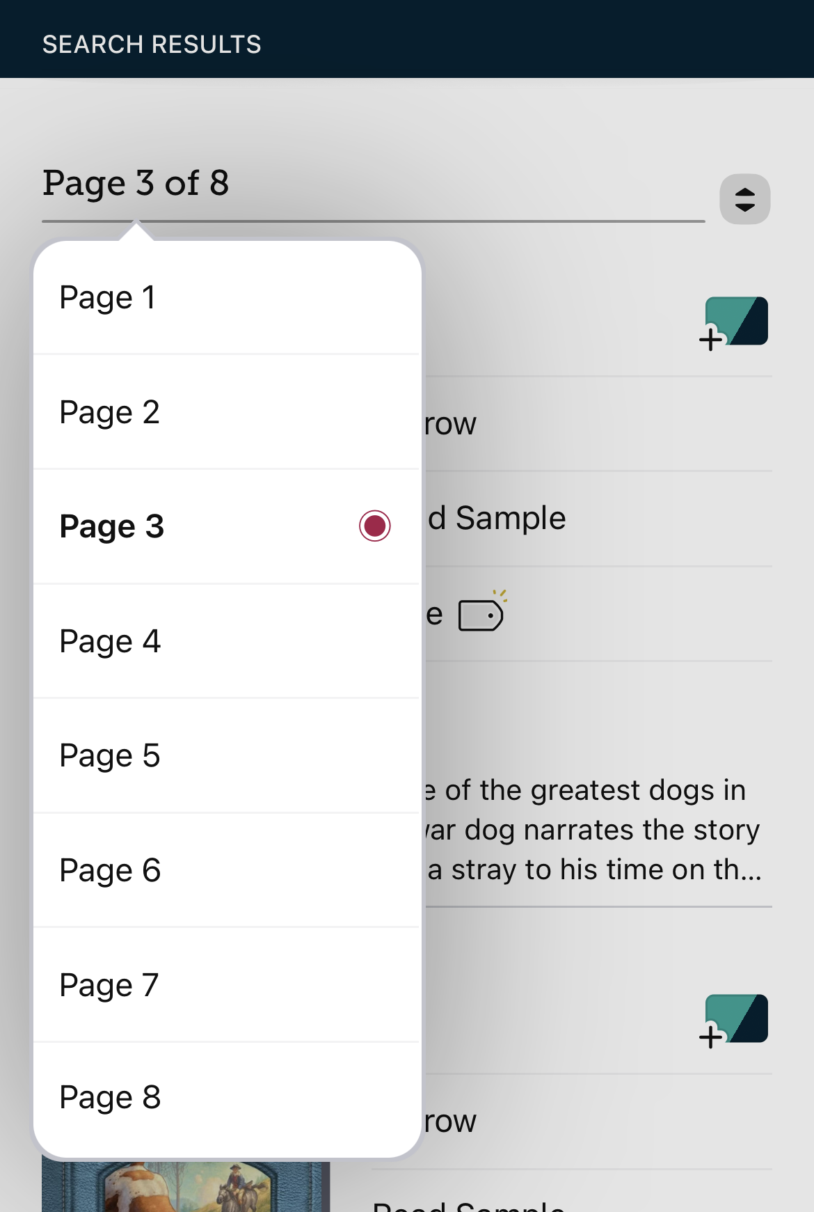 Jumping to a specific page in a list
