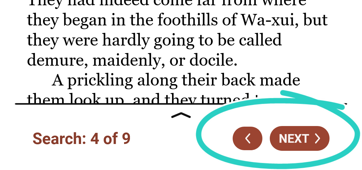 Searching in a book or magazine