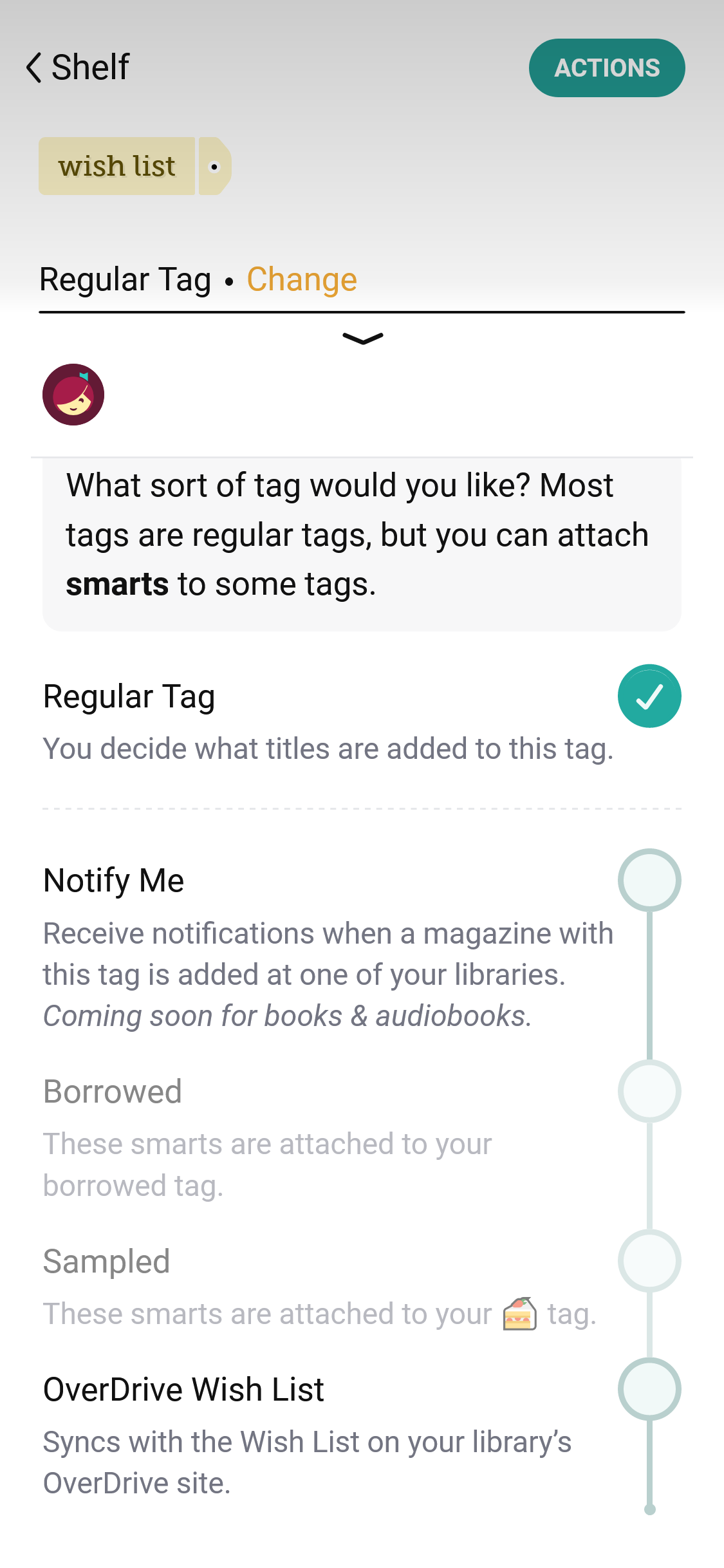 Ändra en vanlig tagg till en smart tagg